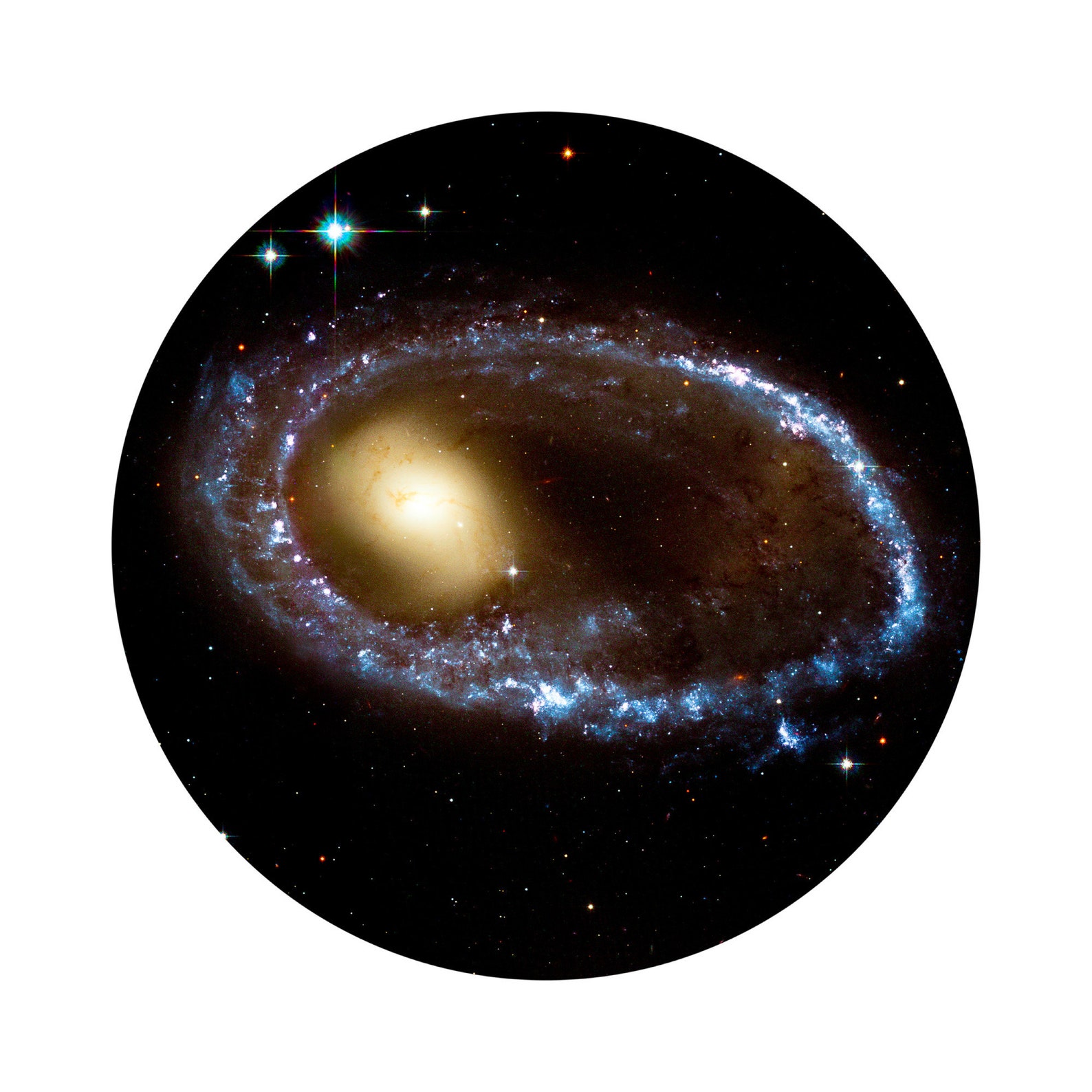 Ring Galaxy NASA Circle Art Art Print Canvas Print Fine - Etsy España