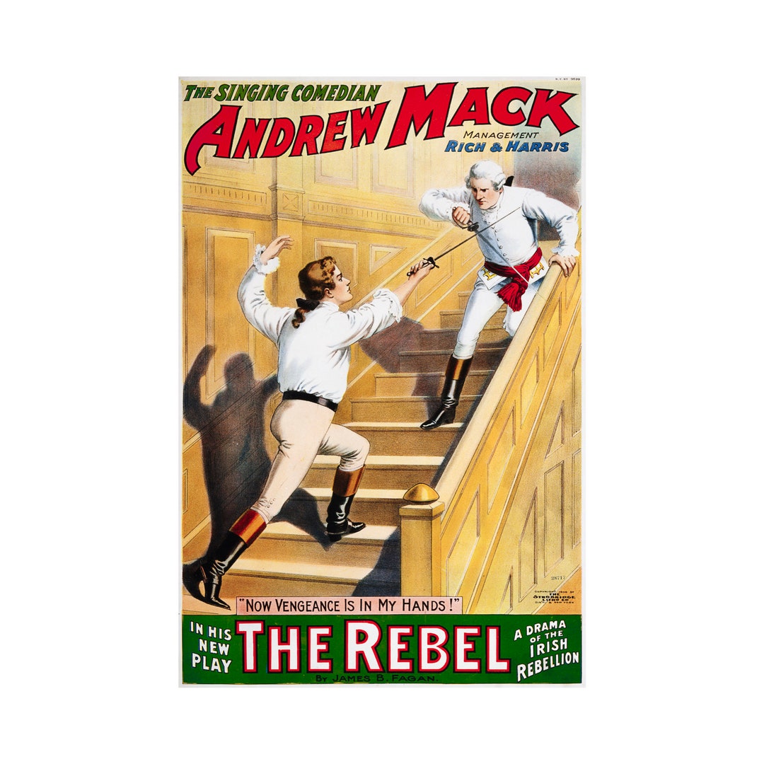 Singing Comedian, Andrew Mack, The Rebel | Art Print | Canvas Print ...