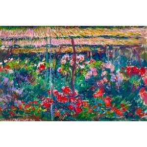 Claude Monet, Peony Garden, 1887 | Art Print | Canvas Print | Fine Art ...