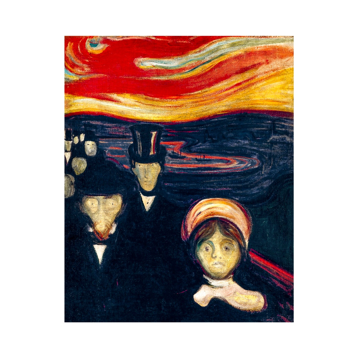 Edvard Munch, Anxiety, 1894 | Art Print | Canvas Print | Fine Art ...