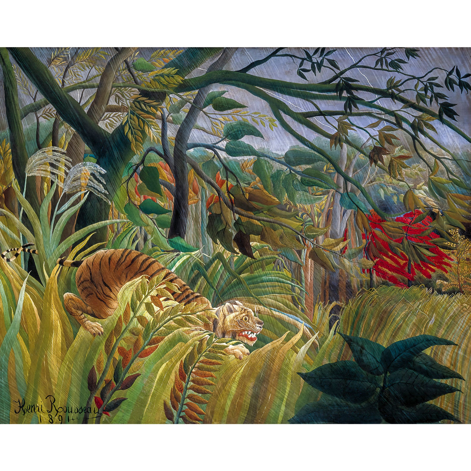 Henri Rousseau, Tiger in a Tropical Storm, 1891 | Art Print | Canvas ...