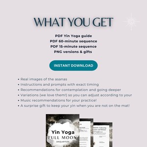 Full Moon Yoga Class Yin Yoga Sequence Full Moon Yoga Routine PDF Yoga Printable for Beginners ...