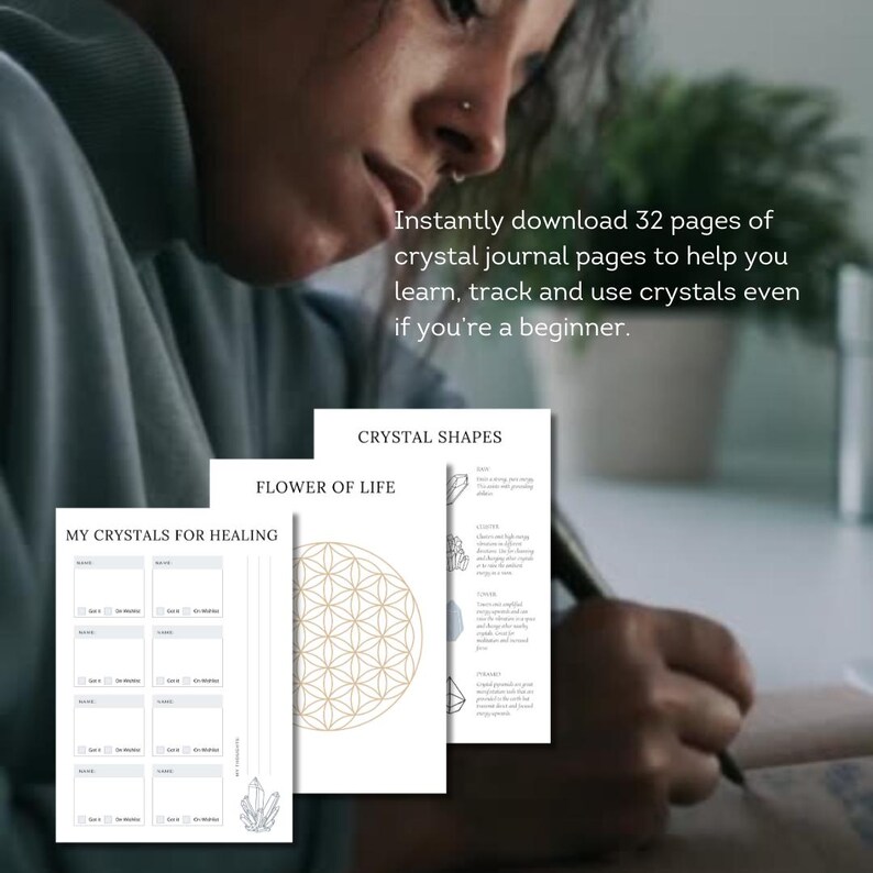 Crystals Journal, Printable Beginners Crystals, Instant Download ...
