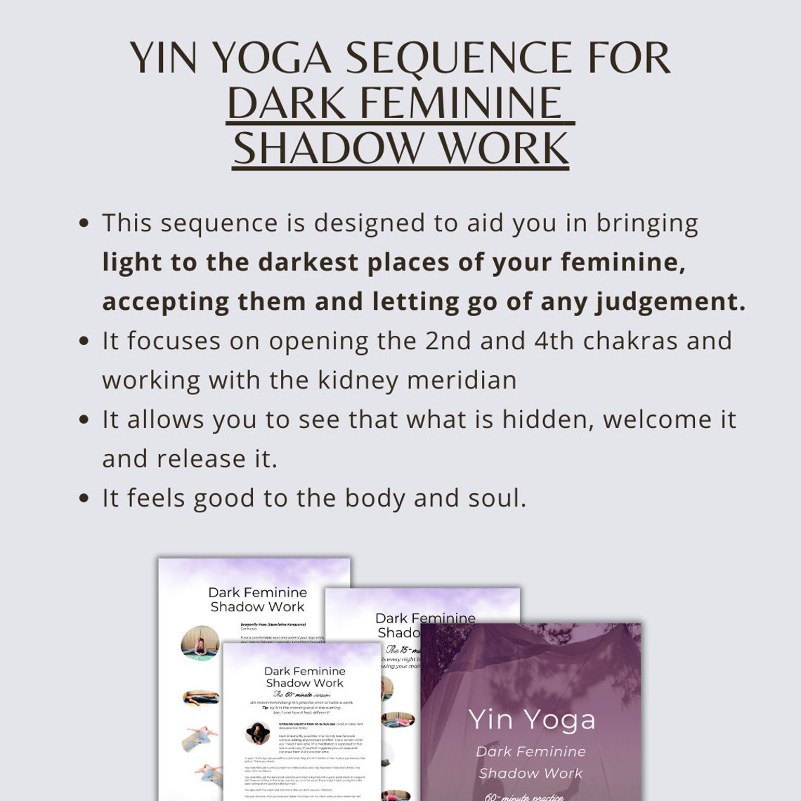Yin Yoga Sequence: Dark Feminine Shadow Work, Yin Yoga Class ...