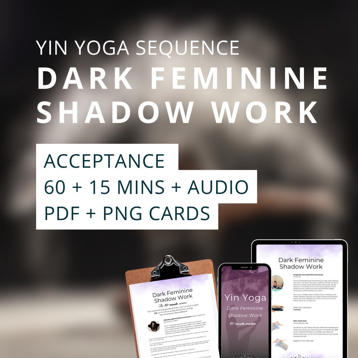 Yin Yoga Sequence: Dark Feminine Shadow Work, Yin Yoga Class ...