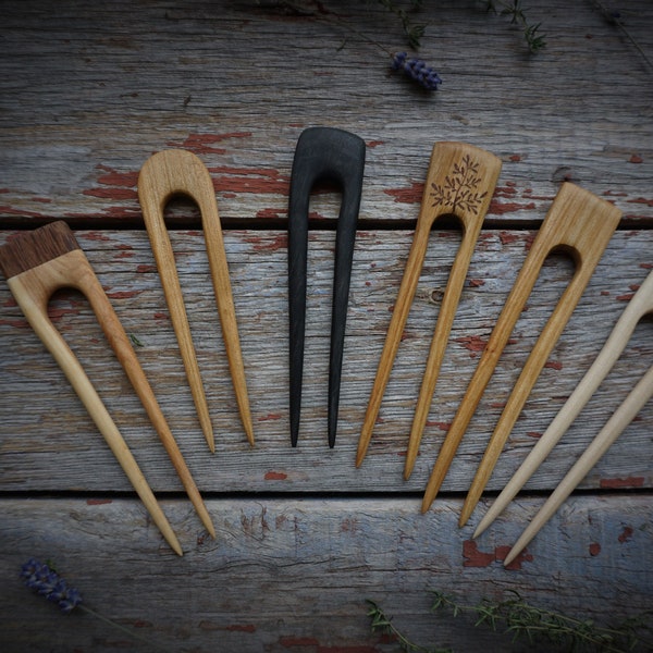 Wood Hair Pin - Etsy