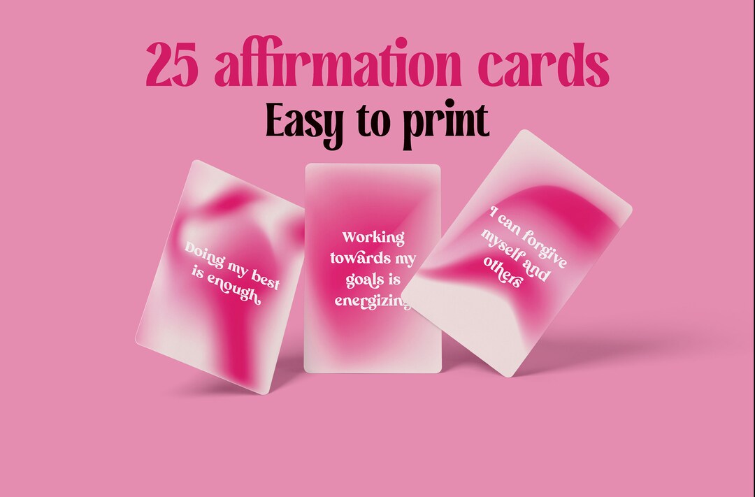 Affirmation Cards Printable, Daily Affirmation Cards. - Etsy