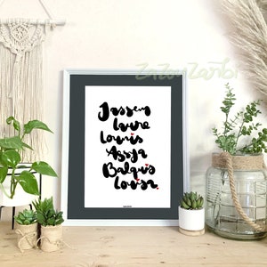 Format A4: Poster First Names Family - Etsy