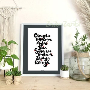 Format A4: Poster First Names Family - Etsy