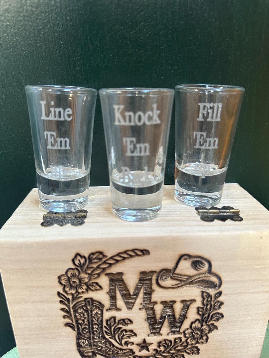 Factory 2nds** Morgan Wallen Engraved Shot Glasses With Box Western ...