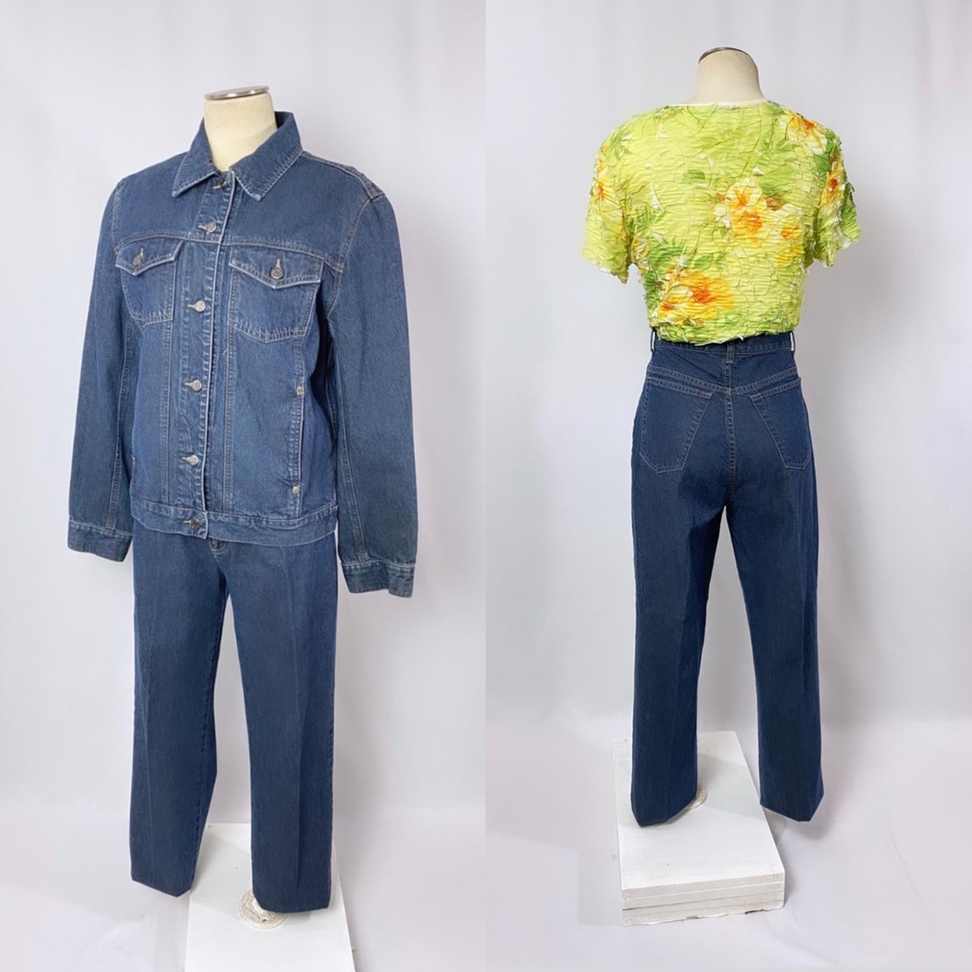 Jones NY Denim Jeans and Jacket Set/ Vintage Denim Set - Etsy