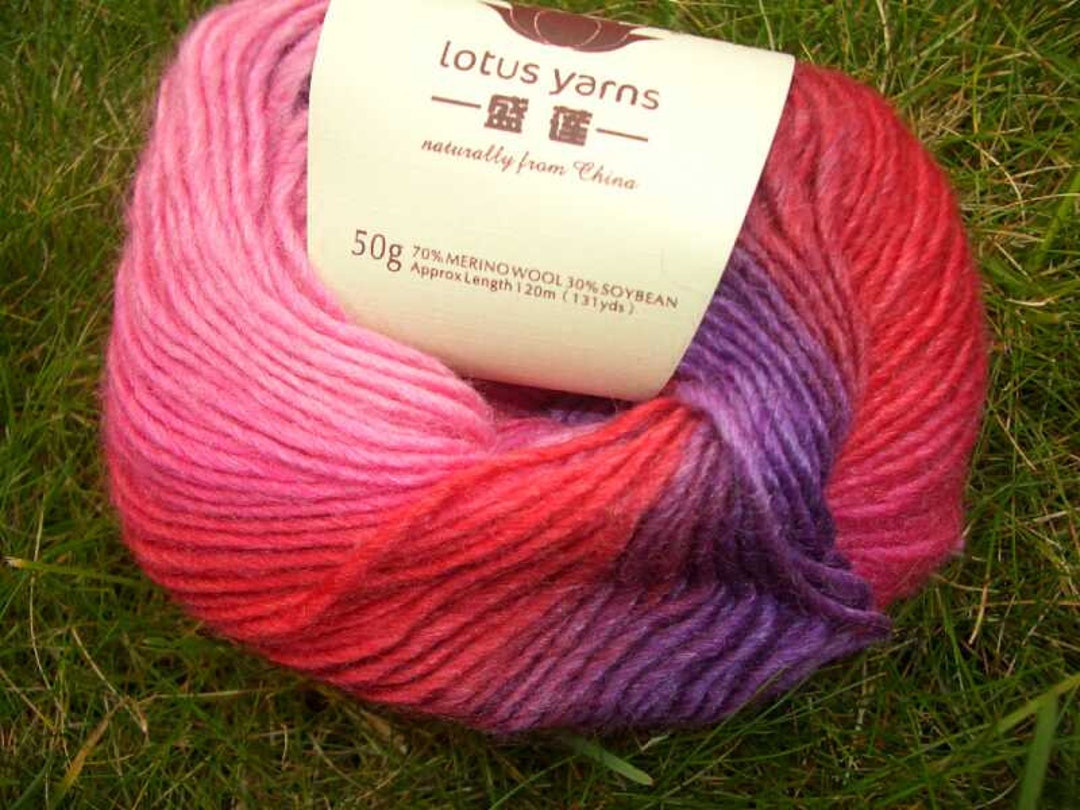 LOTUS Yarns - Sunset - 50gram Ball - Beautiful Color Gradients in ...