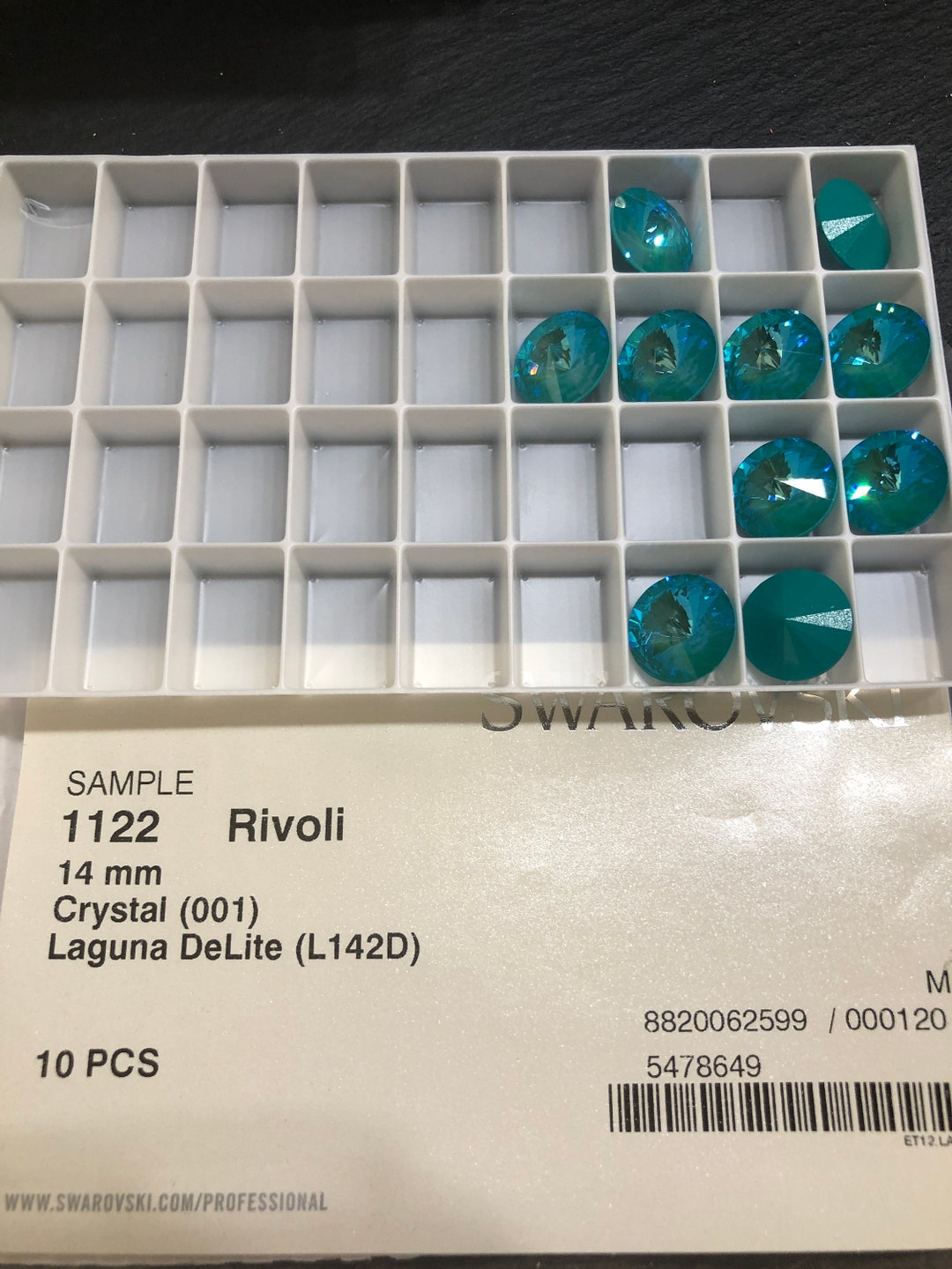 Swarovski 1122 Rivolis 14 mm Colores DeLite, juegos de 2 y/o engastes a ...