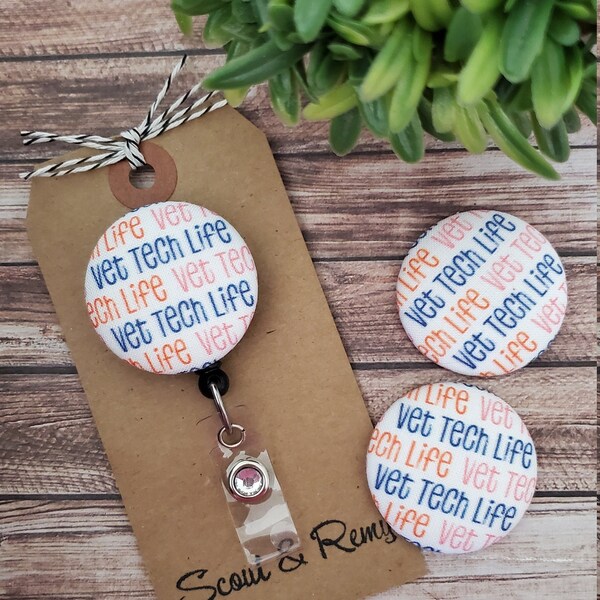 Vet Tech Badge Reel - Etsy