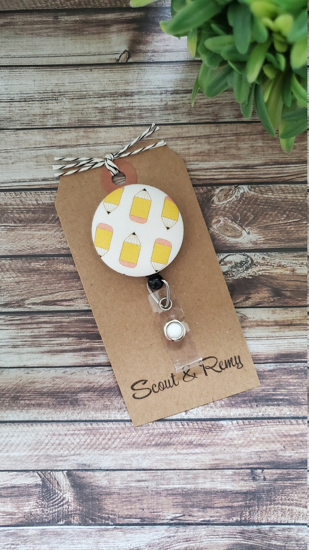 Pencils Badge Reel: Teacher School Theme, Wipeable - Etsy