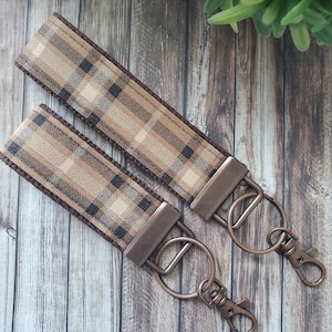 Floral & Plaid Fabric Wristlet Keychain | Key Fob - Etsy