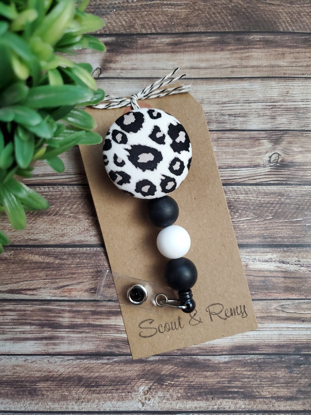 Snow Leopard Badge Reel, Interchangeable Badge Reel, Wipeable Option - Etsy