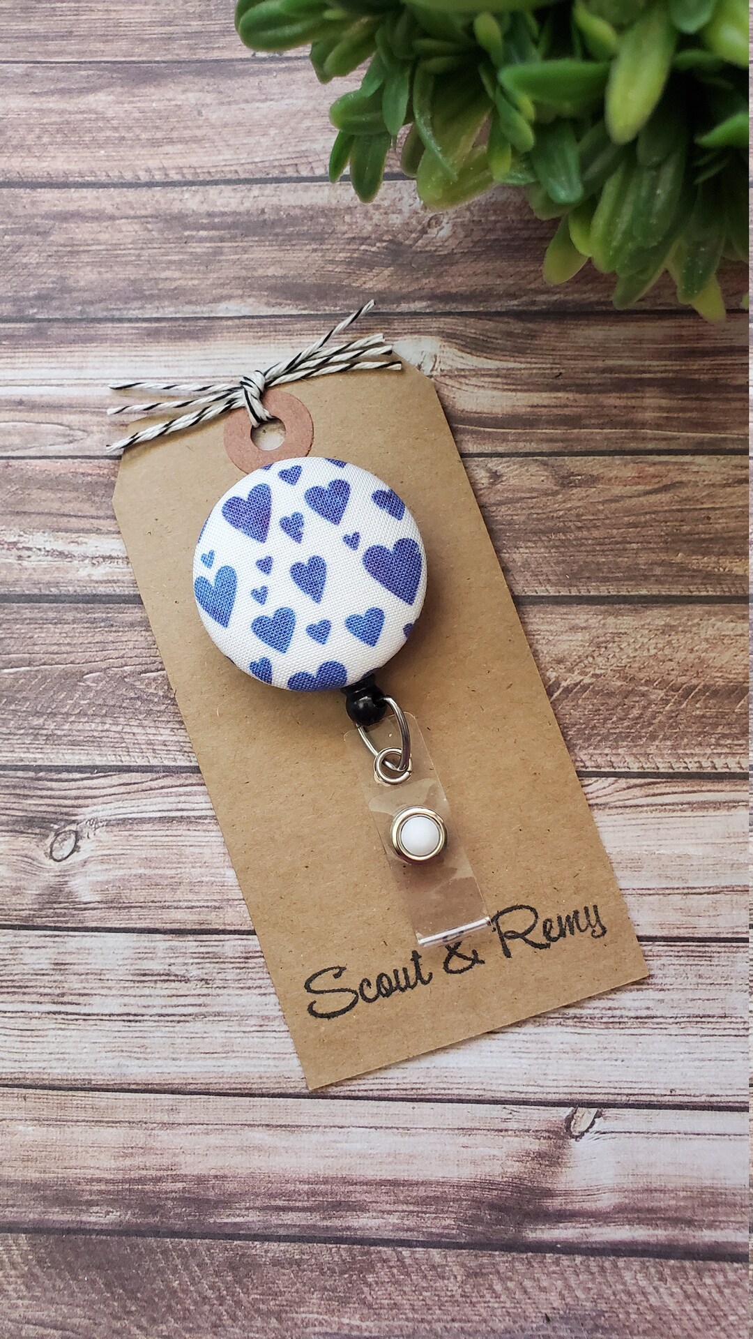 Blue Hearts Badge Reel: Nurse, Teacher Retractable Badge Clip - Etsy