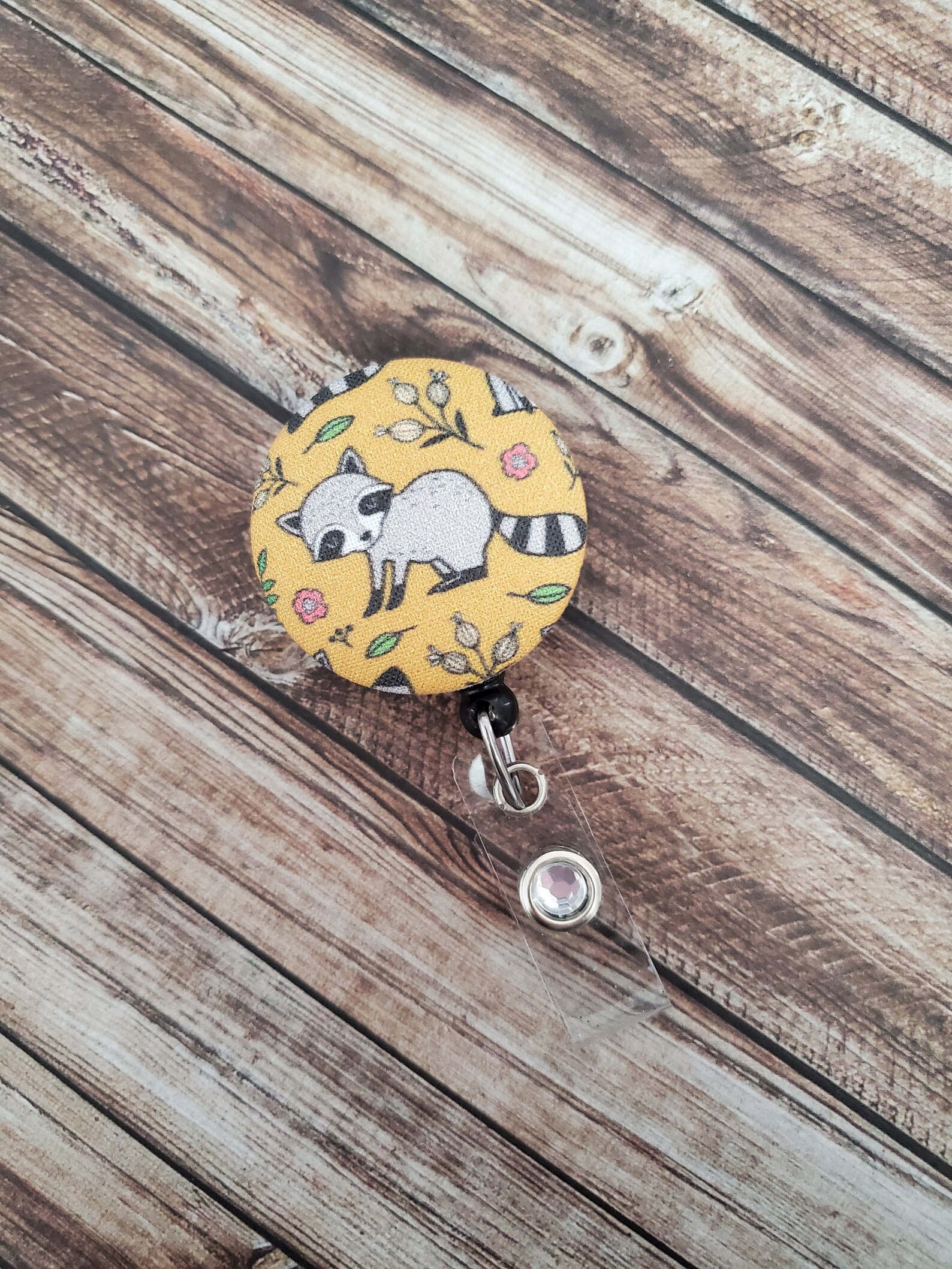 Raccoon Badge Reel Woodland Animal Badge Holder Badge Clip - Etsy