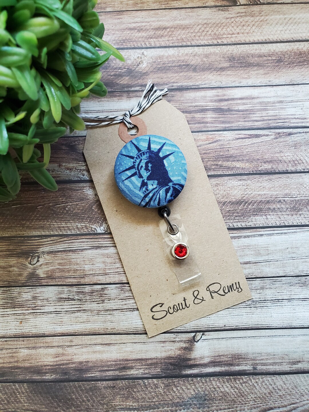 Statue of Liberty Badge Reel: Patriotic Retractable ID Holder - Etsy