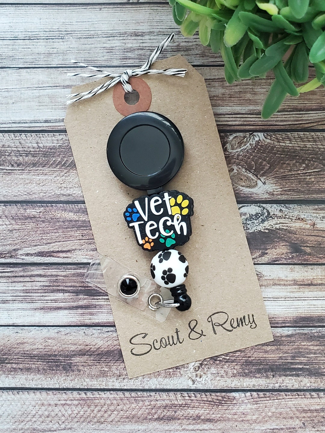 Vet Tech Paw Prints Retractable Badge Reel - Etsy