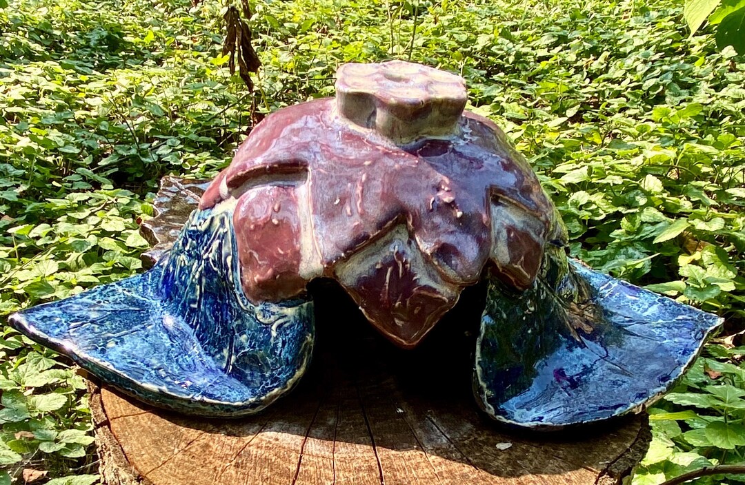 Ceramic Toad House - Wildlife - Leaves - Lizard - Outside - Garden Art ...