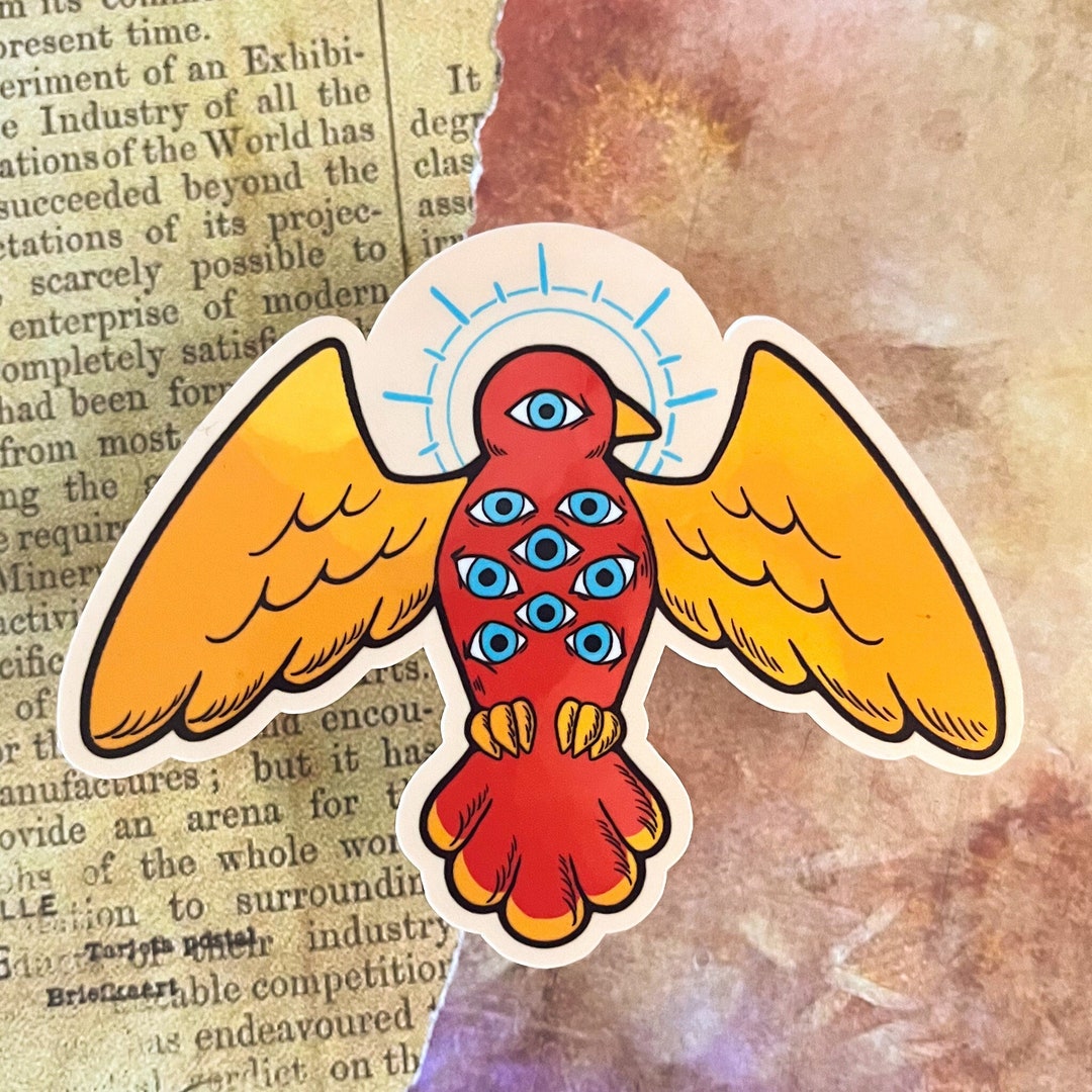 Medieval Bird Vinyl Waterproof Sticker - Etsy