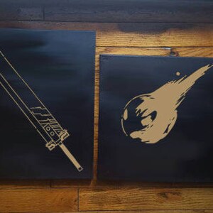 Final Fantasy Canvas Buster Sword Meteor Comet FF7 Cloud | Etsy