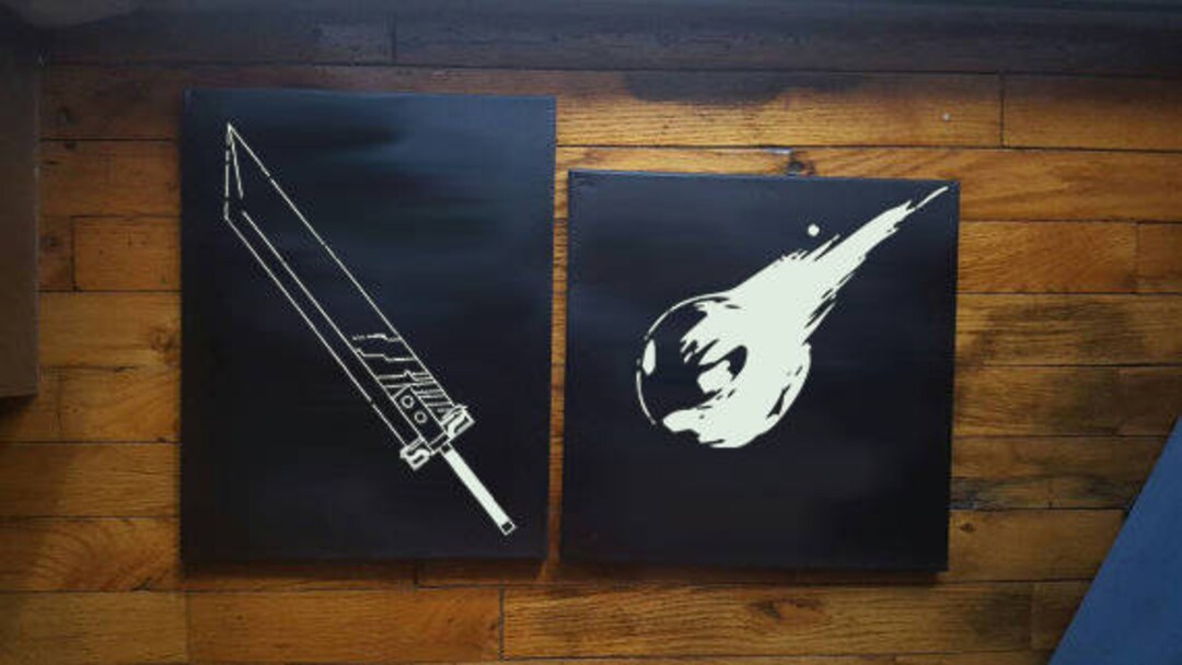 Final Fantasy Canvas Buster Sword Meteor Comet FF7 Cloud - Etsy