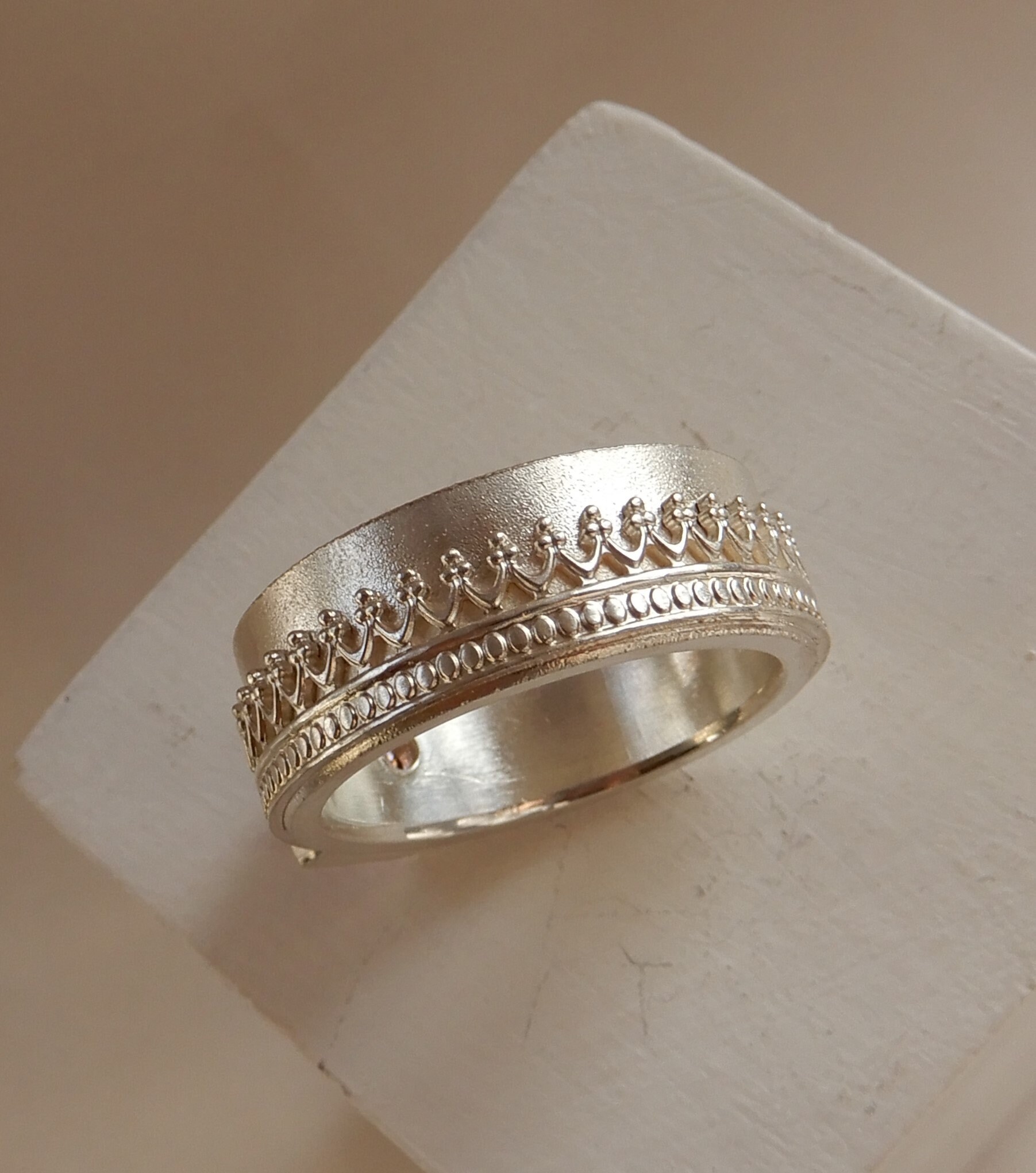 Solid Silver Ring With Border and Dark Rose Zirconia Size. 20 Gift ...