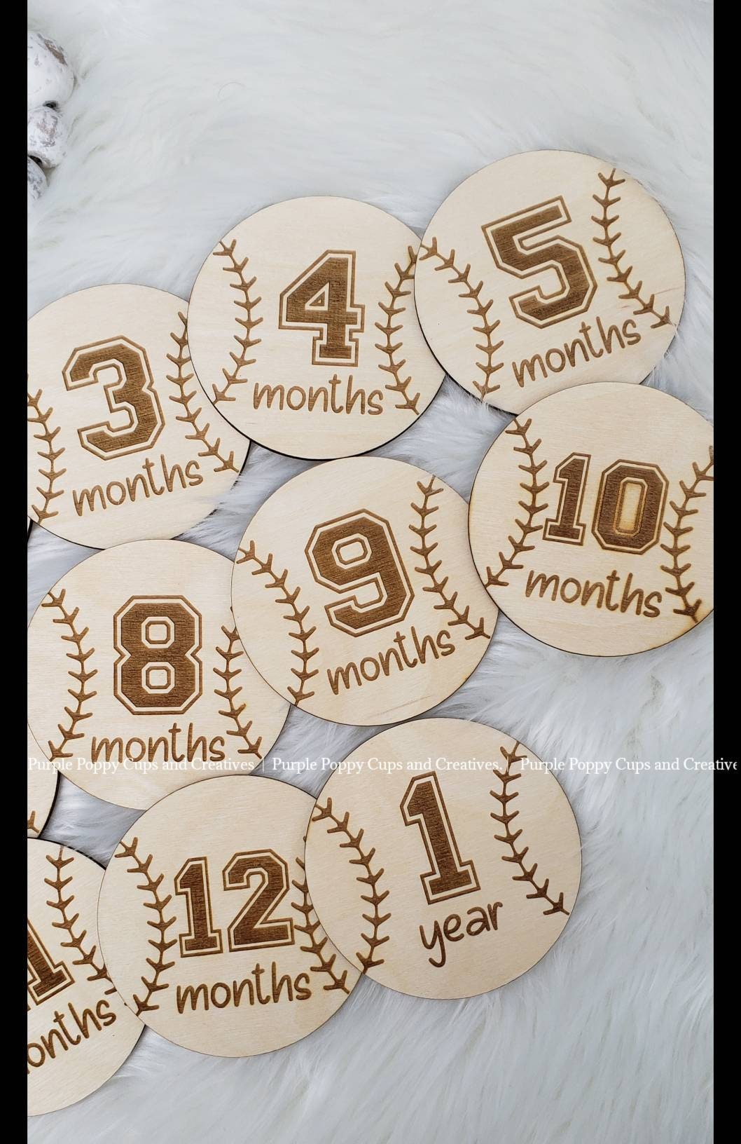 Baby Milestone Tags DIGITAL DOWNLOAD | Baseball Fan Milestone Photo ...