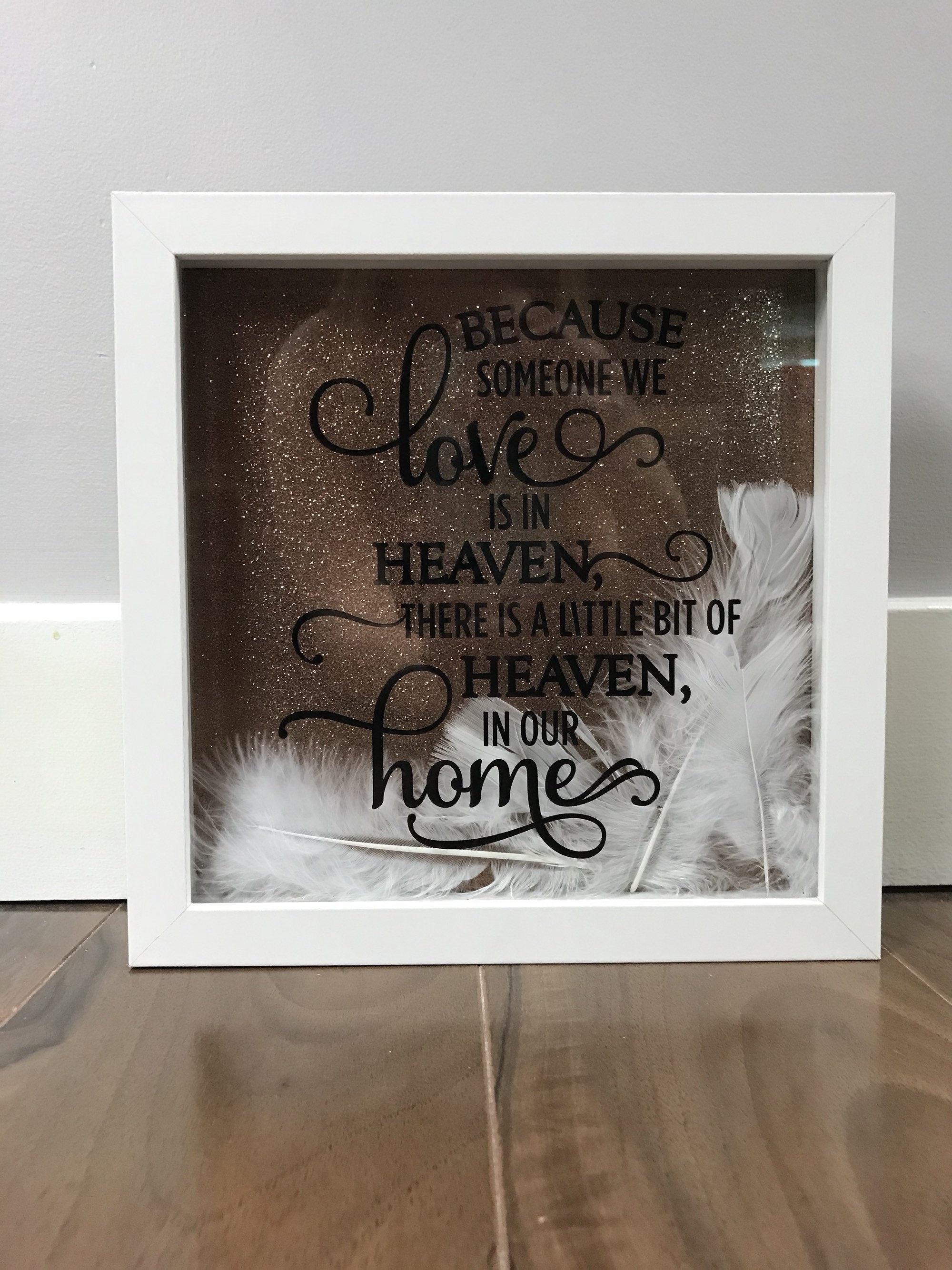 Memorial Shadow Box, Memorial Gift, in Memory, Angel Feathers, Home ...