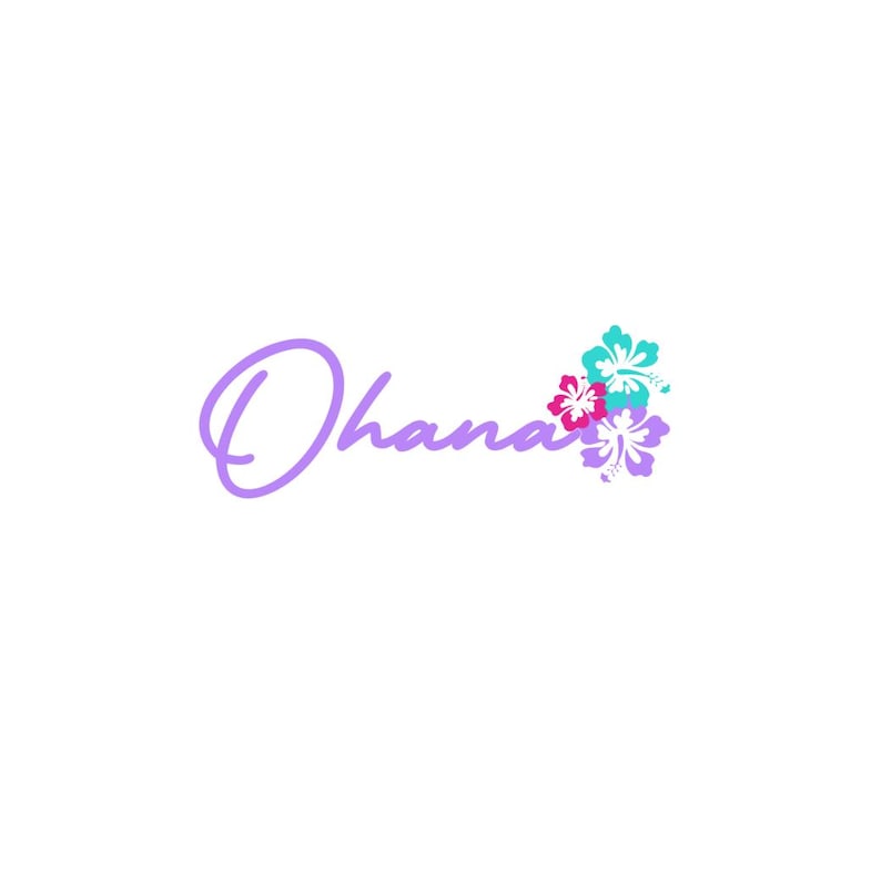 Ohana Temporary Tattoo | Hibiscus Flower | Family Vacation Temporary ...