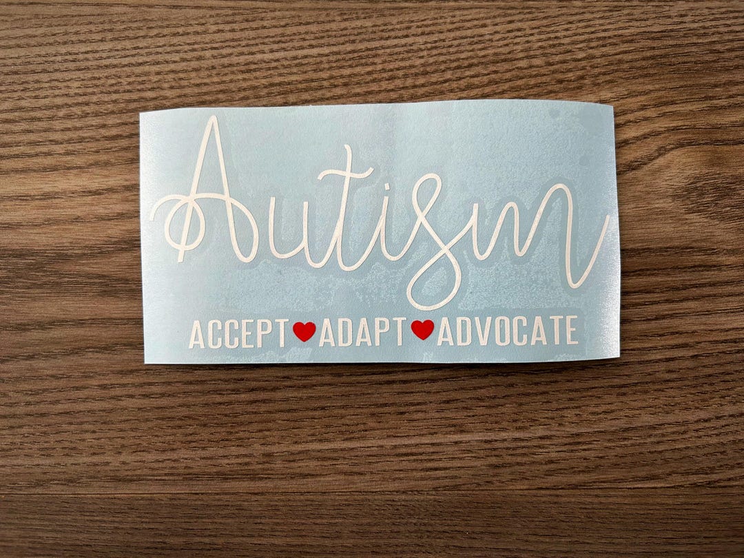 Autism Car Decal, Autism Awareness, Autism Acceptance, Accept Adapt ...