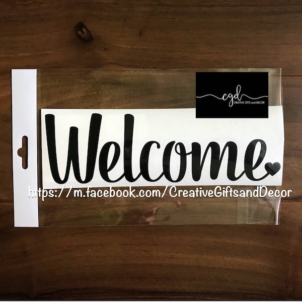 Welcome Door Decal - Etsy