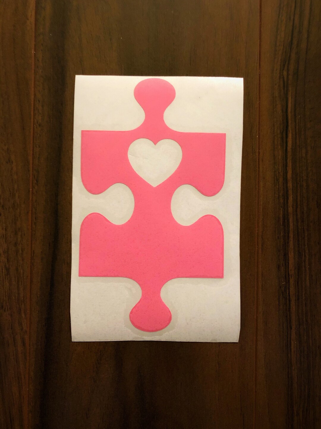 Autism Car Decal, Puzzle Piece With Cut Out Heart Car Decal, Autism ...