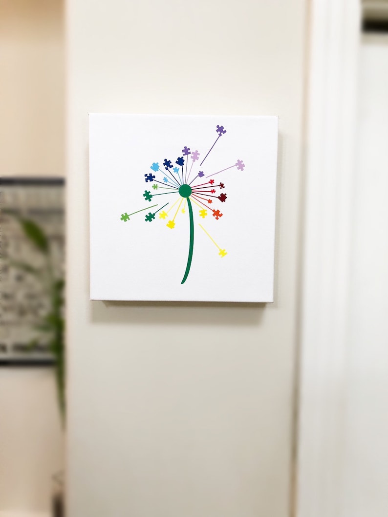 Autism Puzzle Piece Dandelion Car Decal Autism Awareness - Etsy