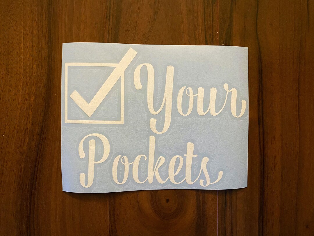 Check Your Pockets Dryer Decal, Useful Decal, Vinyl Decal, Laundry Room ...