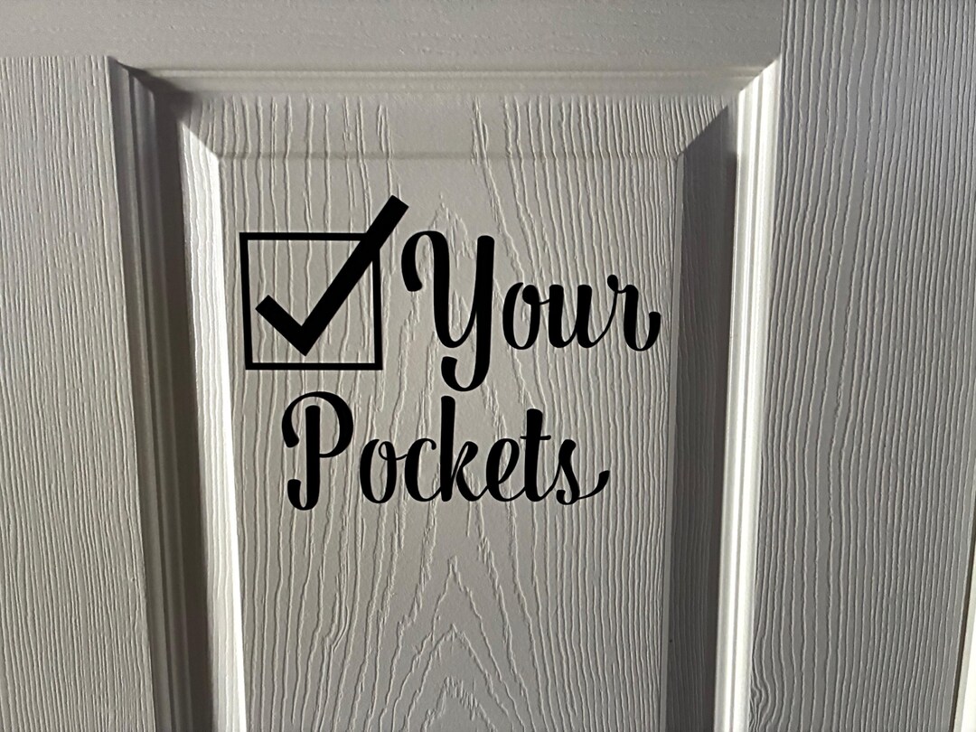 Check Your Pockets Laundry Room Decal: Humorous Home Decor - Etsy