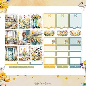 SPRING COTTAGE Printable Planner Stickers for Erin Condren Planner ...