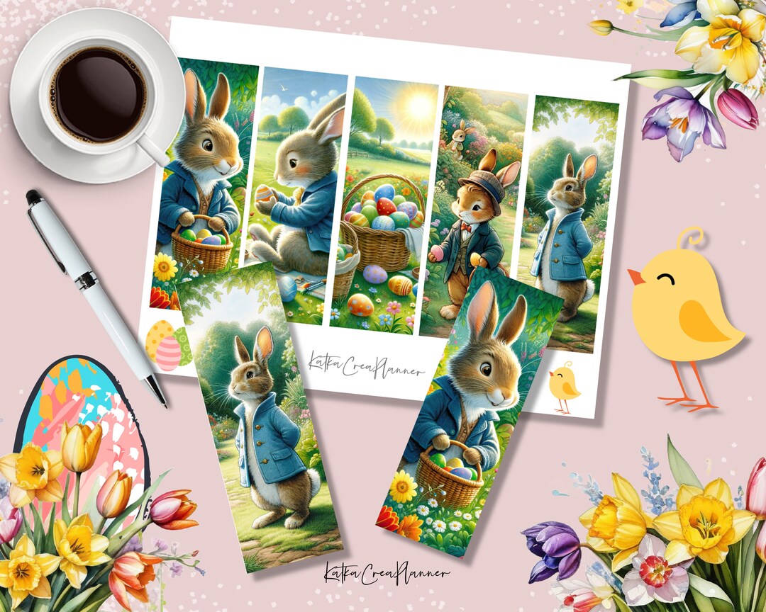 EASTER Printable Bookmark/watercolor Bookmarks/digital Bookmark/book ...