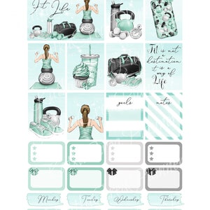 FIT LIFE Printable Planner Stickers for Erin Condren Planner/travelers ...
