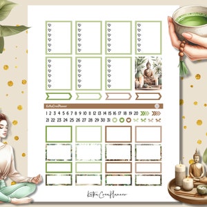 YOGA DAY Printable Weekly Planner Stickers for Vertical Planner/relax ...