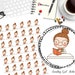 Printable Reading Planner Girl Stickers, Library Girl Planner Stickers ...