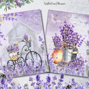 Provence Digital Paper Pack, Lavender Junk Journal Paper, Journal ...