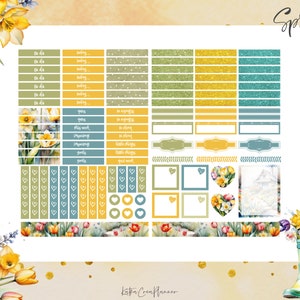 SPRING COTTAGE Printable Planner Stickers for Erin Condren Planner ...