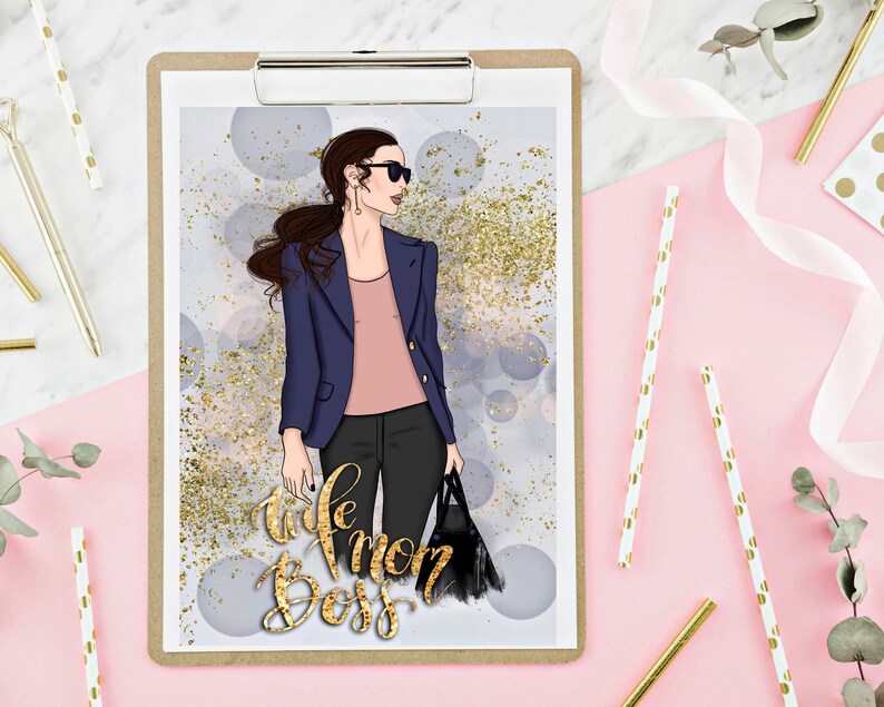 Mom Boss Fashion Girl Planner Dashboard: A5 Printable (digital Download ...