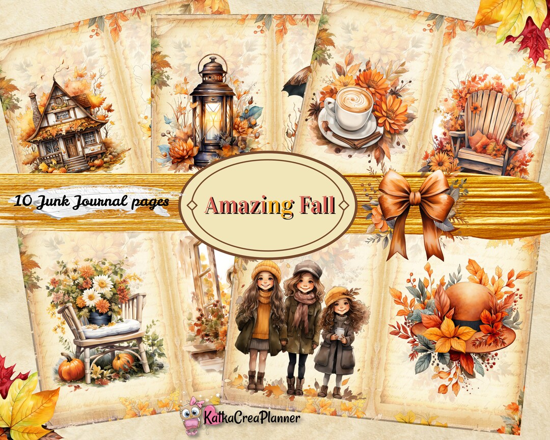 Fall Junk Journal Pages: Autumn Printable Collage Sheet (digital ...