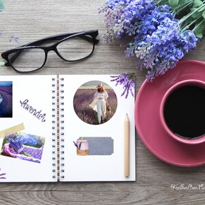 LAVENDER Printable Photo Collage Sticker Sheet/bullet Journal Stickers ...