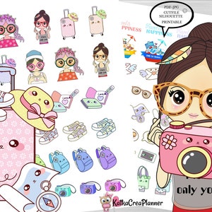 Planner Girl Travel Printable Planner Stickers, Filofax, Happy Planner ...